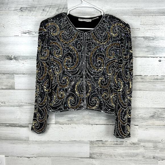 Night Vogue | Jackets & Coats | Vintage Night Vogue Beaded Silk Formal ...